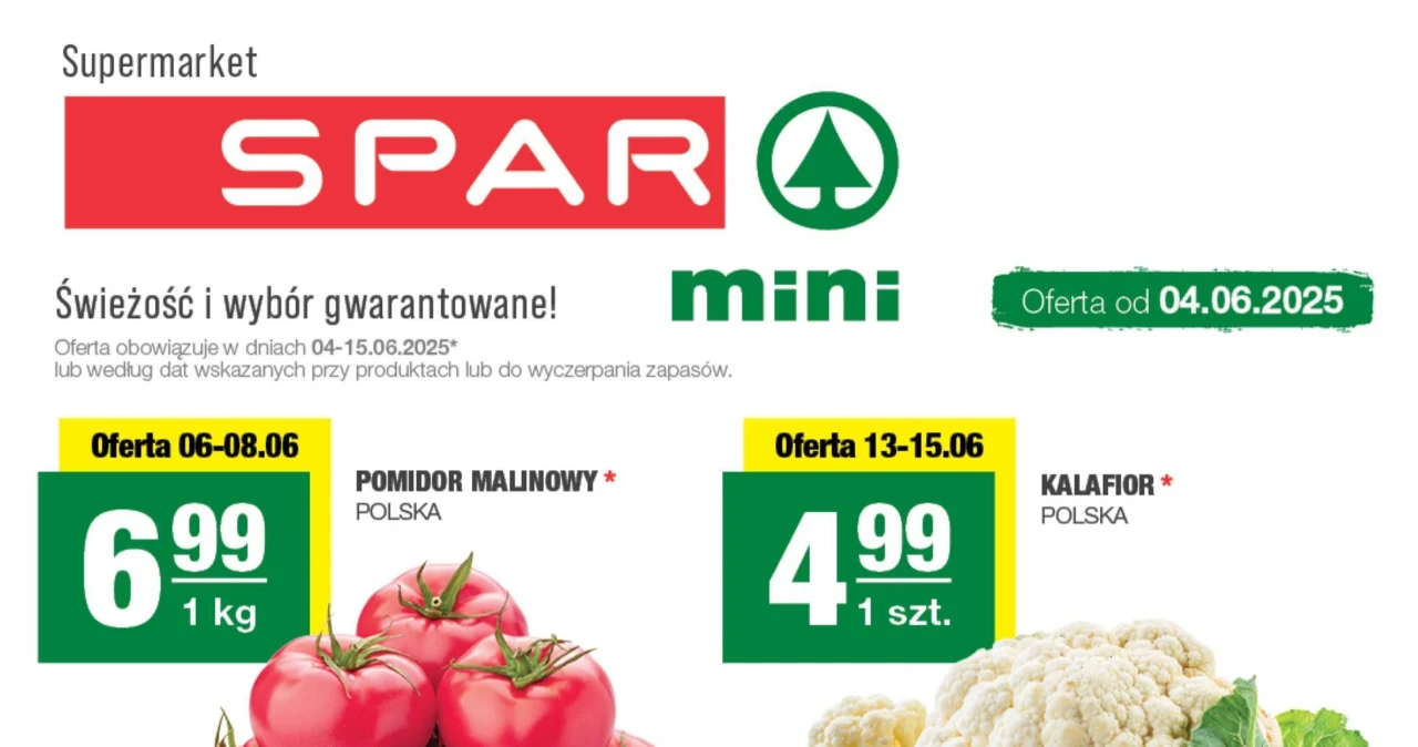 SPAR mini Gazetka Promocyjna - oferty, rabaty, kupony [04.06 do 15.06. ...