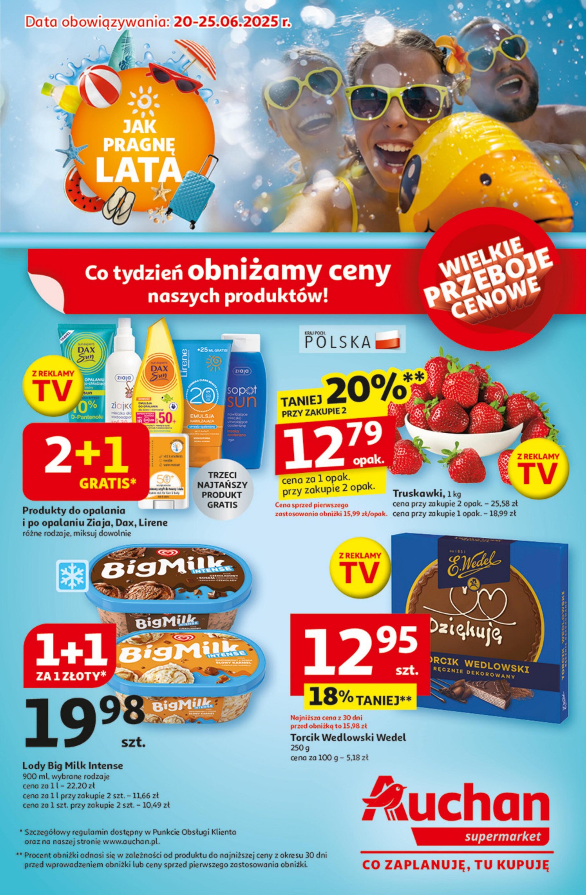 Auchan Supermarket Gazetka promocyjna 20-25.06 | Okazjum.pl