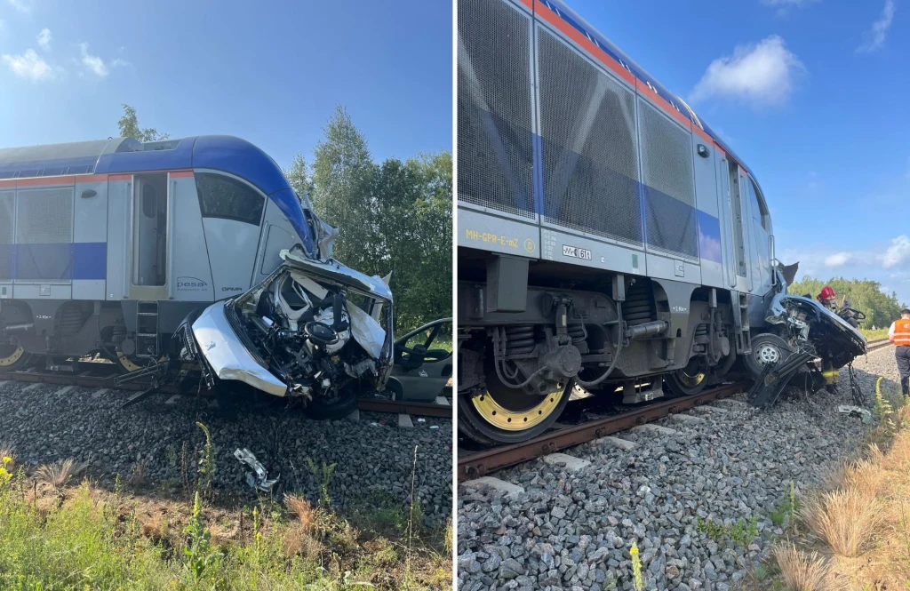 Olszyny: Wypadek na przejeździe kolejowym. Nie żyje kierowca busa - Wydarzenia w INTERIA.PL