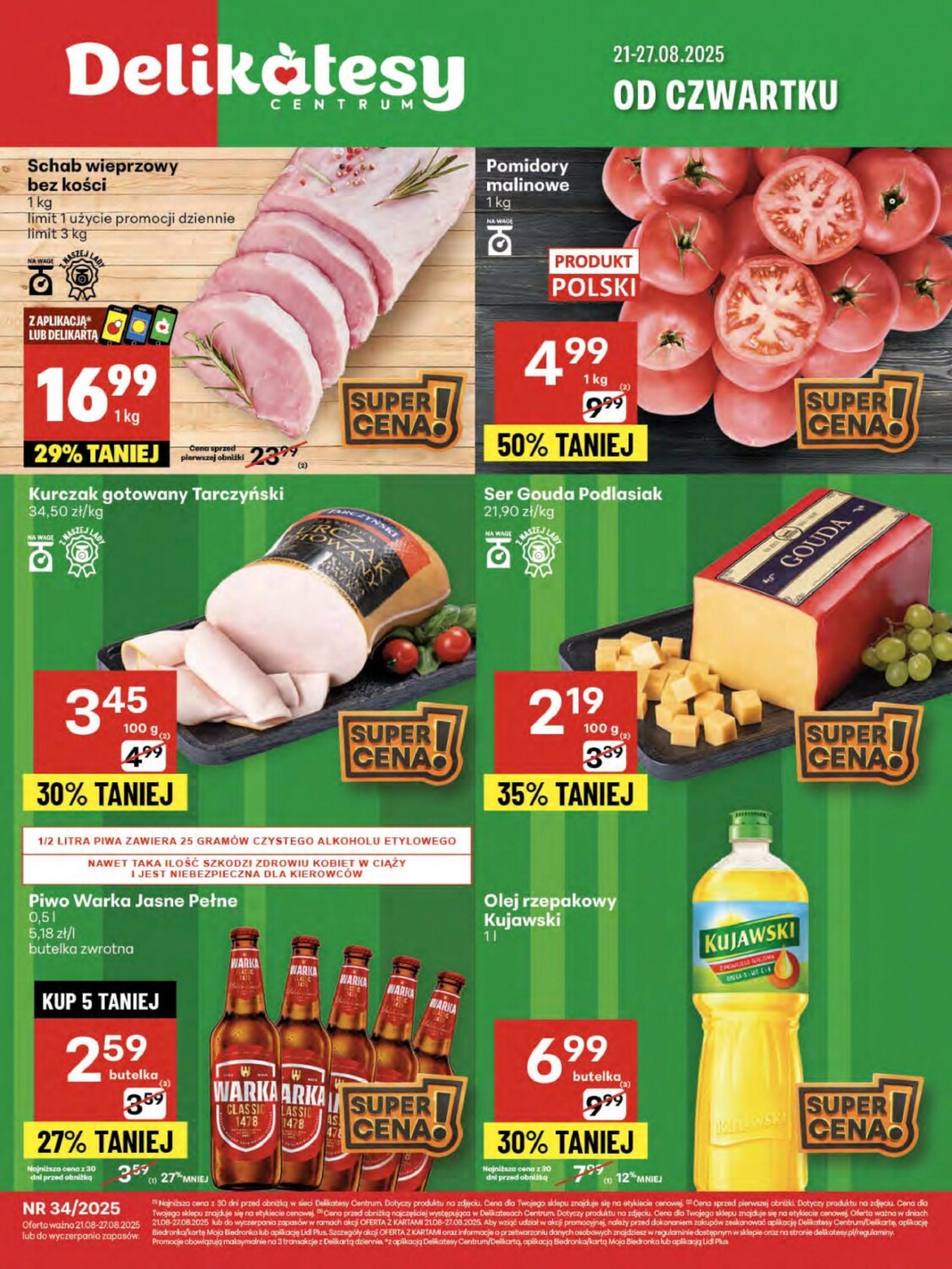 Delikatesy Centrum Gazetka promocyjna 21-27.08 | Okazjum.pl
