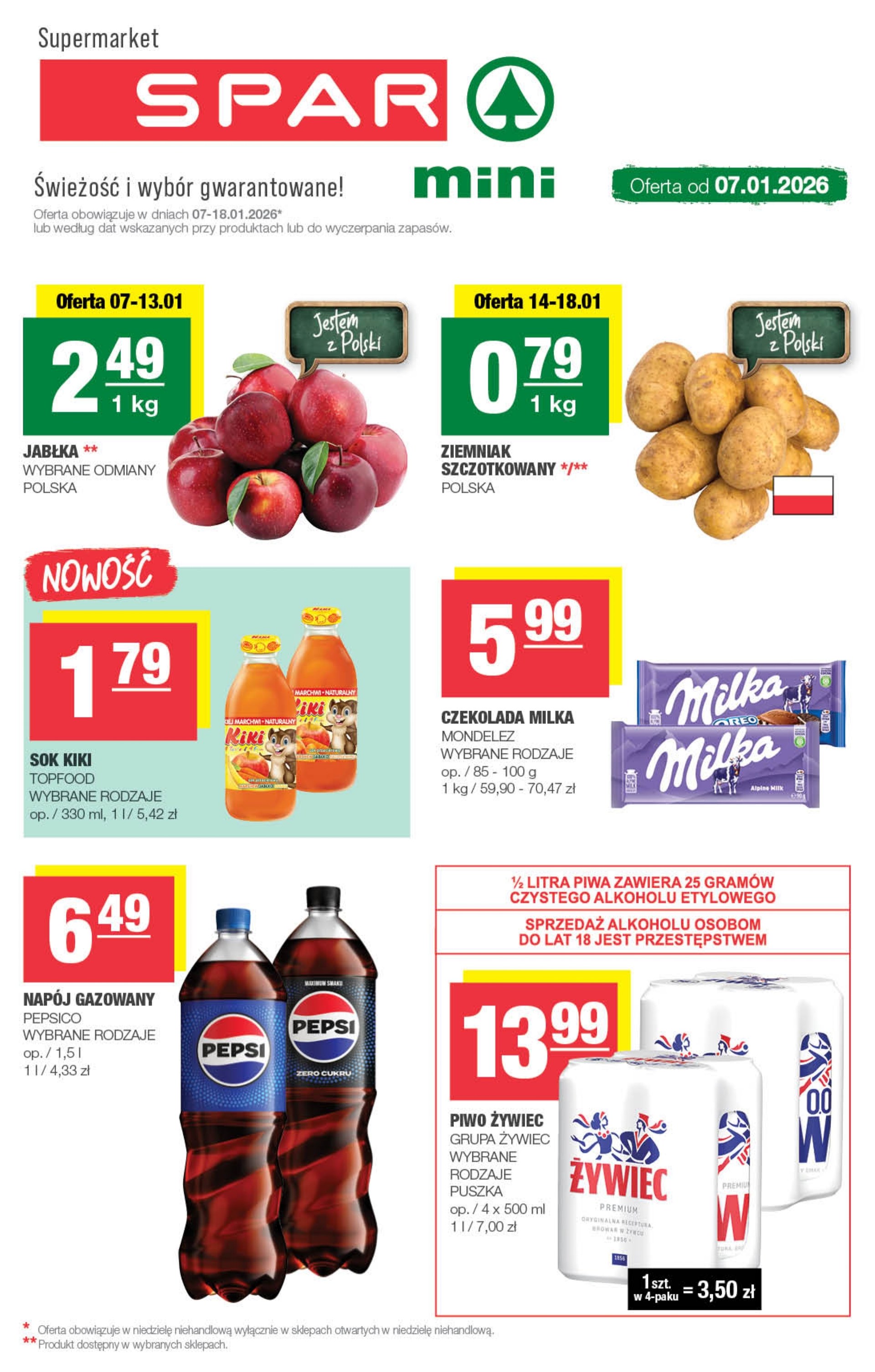 SPAR mini Gazetka promocyjna 7-18.01 | Okazjum.pl