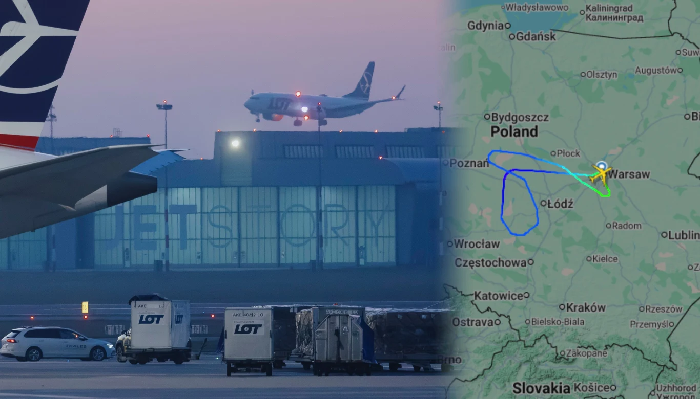Warszawa. Samolot Polskich Linii Lotniczych LOT musiał pilnie zwrócić ...