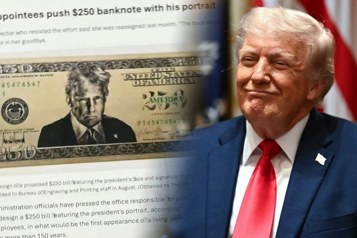 USA pracują nad banknotem z wizerunkiem Trumpa. Pojawił się jednak ...