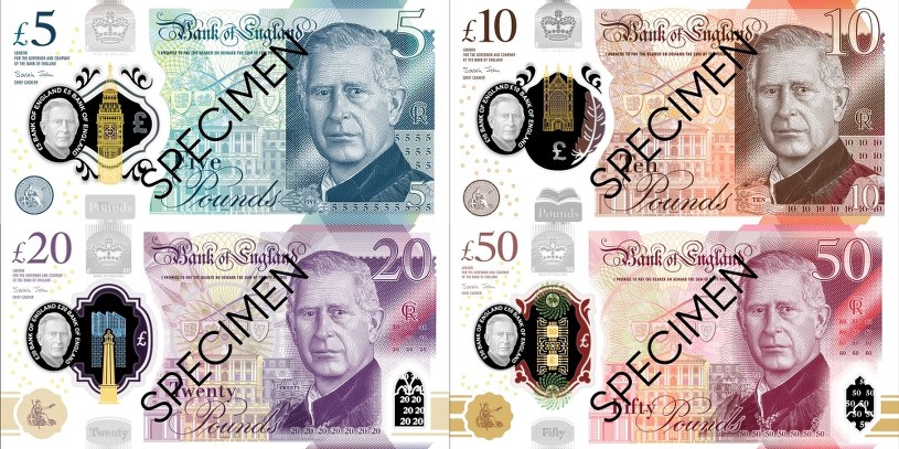 Bank Anglii przedstawił projekty banknotów z wizerunkiem króla Karola ...