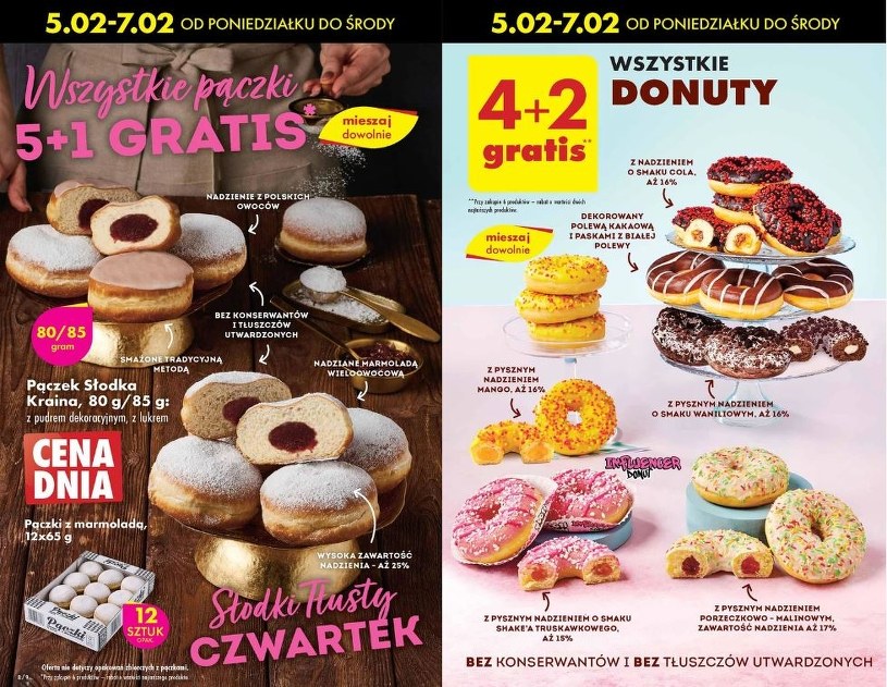 Biedronka rozdaje pączki i donuty za darmo na Tłusty Czwartek. Zaoszczędzisz sporą kwotę ...