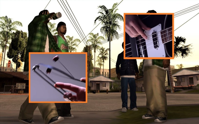 Motyw muzyczny z GTA San Andreas zagrany na instrumentach. Robi duże ...