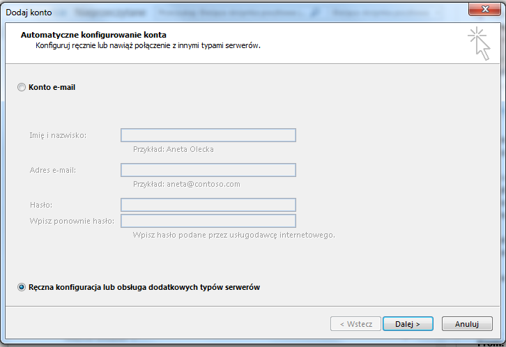 Microsoft Outlook - Konfiguracja programów pocztowych - Pomoc - Poczta ...