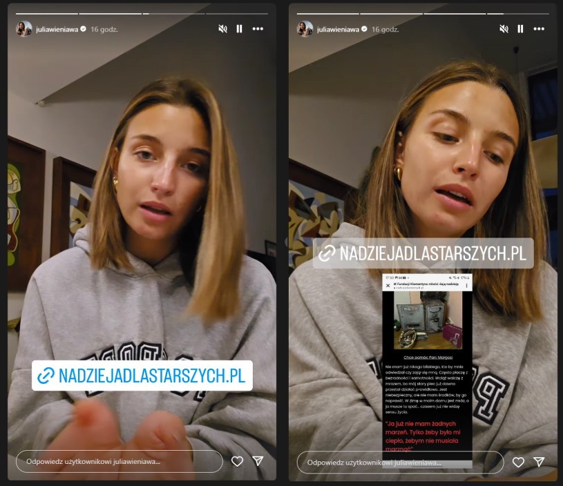 Julia Wieniawa prosi fanów o pomoc. Potrzebna jest spora kwota - Świat Seriali w INTERIA.PL