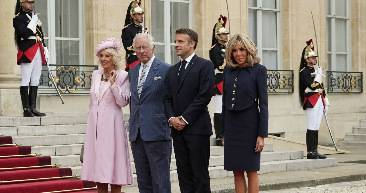 Król Karol III z wizytą we Francji. Camilla i Brigitte Macron ...