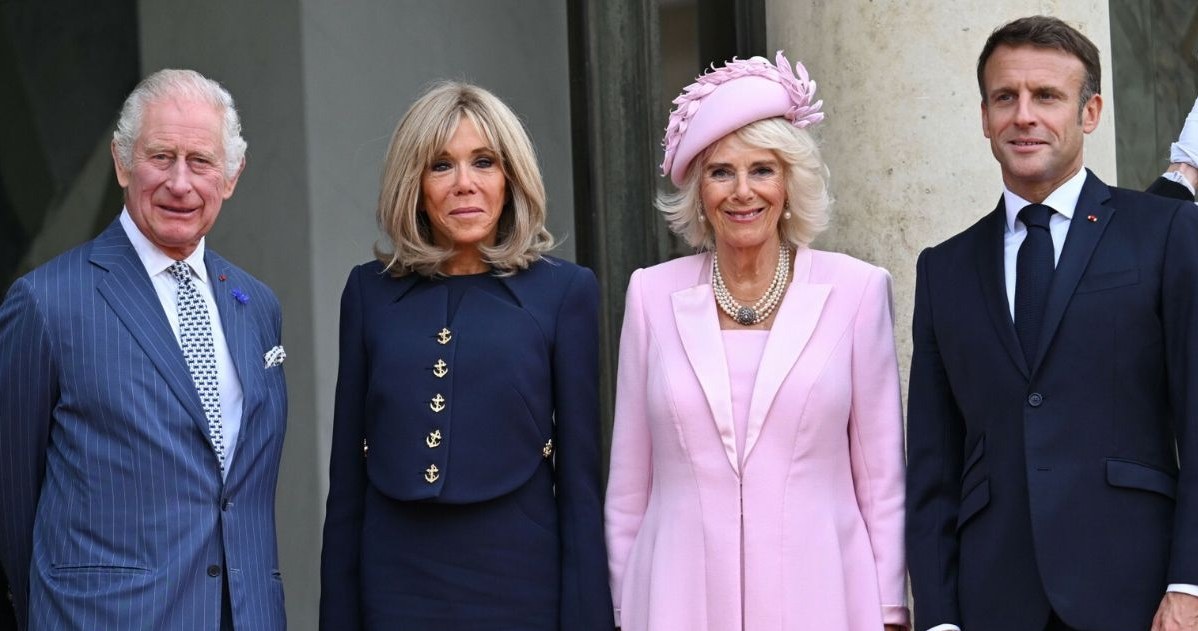 Król Karol III z wizytą we Francji. Camilla i Brigitte Macron ...