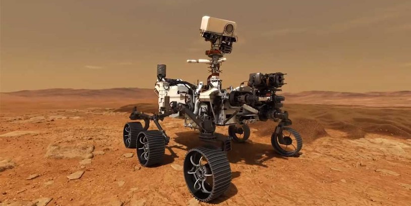 Łazik NASA Perseverance ze specjalnymi narzędziami Sherloc i Watson ...