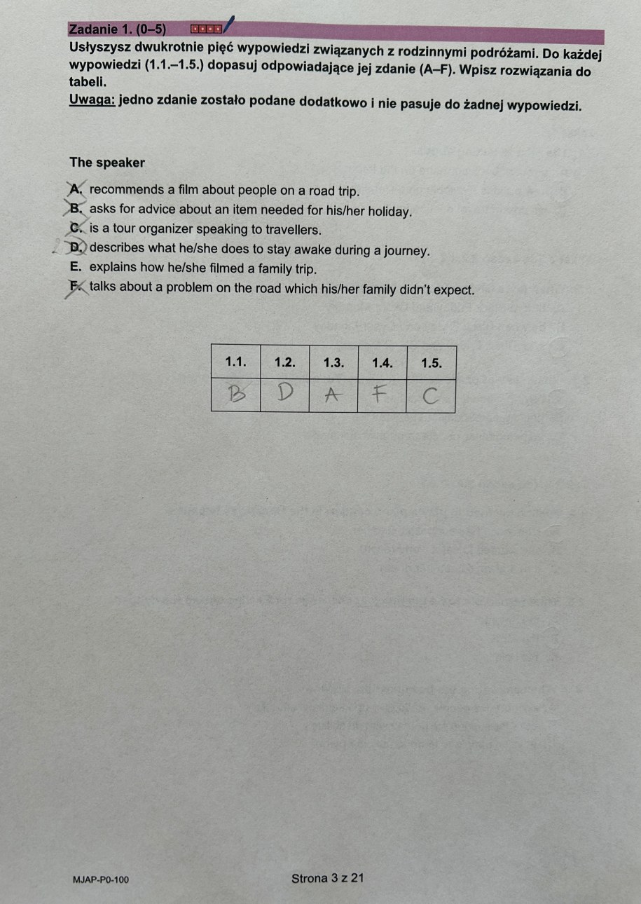 Matura 2025. Arkusze CKE i propozycje rozwiązań. Język angielski, poziom podstawowy - RMF 24