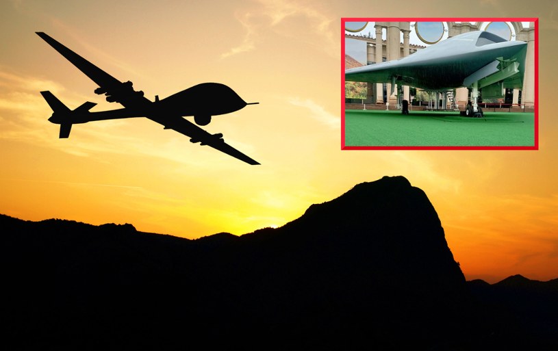 Niewidzialny chiński dron bojowy Sharp Sword uchwycony na zdjęciu z ...