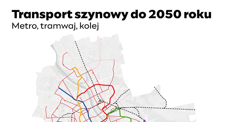 Warszawa rozbuduje metro. Pięć linii do 2050 roku - Geekweek w INTERIA.PL
