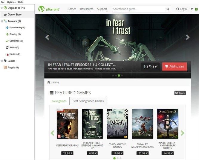 Od teraz uTorrent pełni też funkcję sklepu z grami - Gry w INTERIA.PL