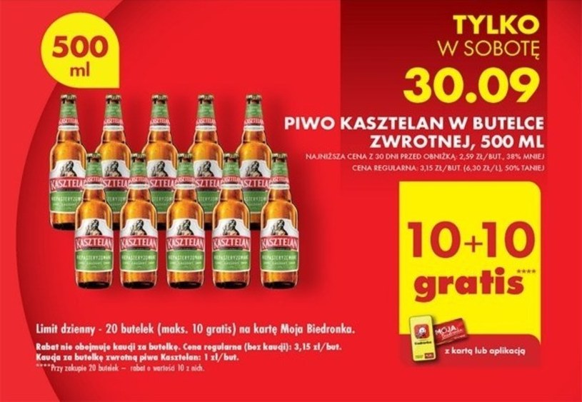 Piwo w Biedronce 10 + 10 gratis! - Taniomam w INTERIA.PL